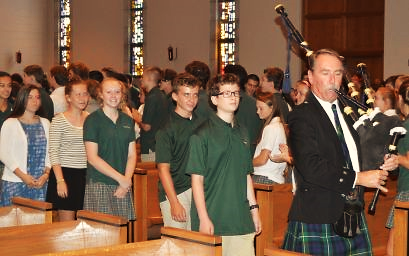 McNick teacher plays ‘lowd’ on bagpipes – The McNicholas Milestone